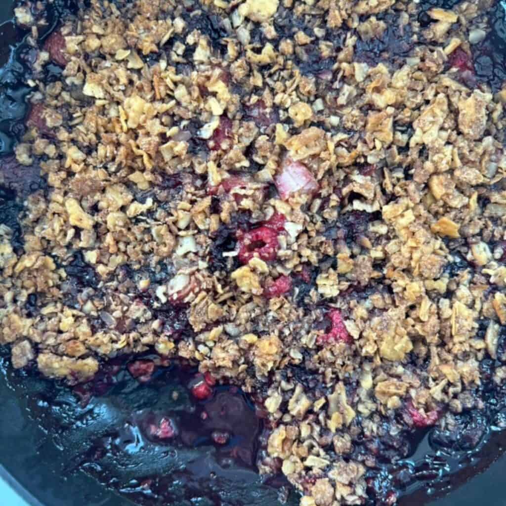 Passover Mixed Berry Crisp (GF) - ASweetThyme.com