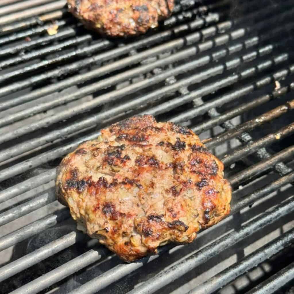 Lamb Burger (Healthy Greek-Style) - A Sweet Thyme