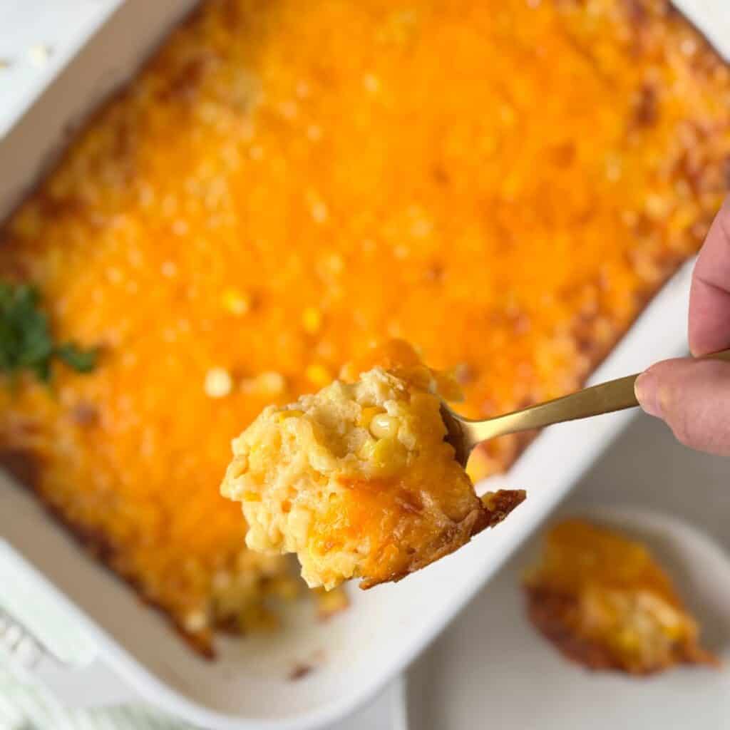 Gluten Free Corn Casserole (Cheesy Jiffy Style) - A Sweet Thyme