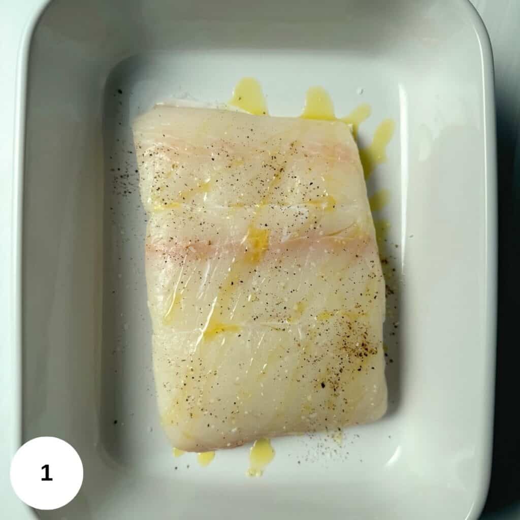 Roasted Halibut With Capers And Lemon - ASweetThyme.com