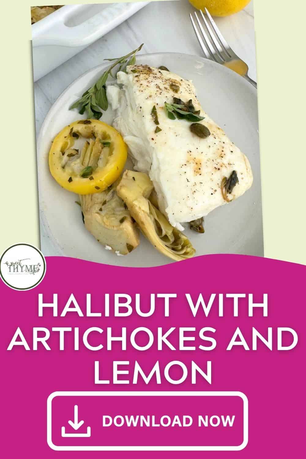 Baked Halibut With Capers and Lemon - A Sweet Thyme