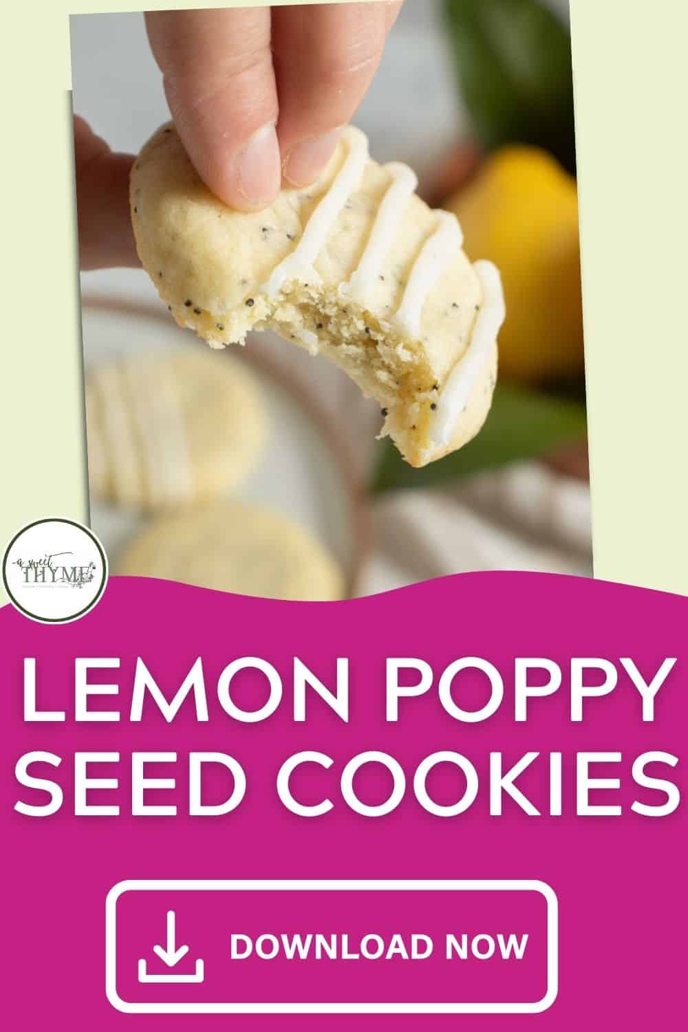 Lemon Poppy Seed Cookies - A Sweet Thyme