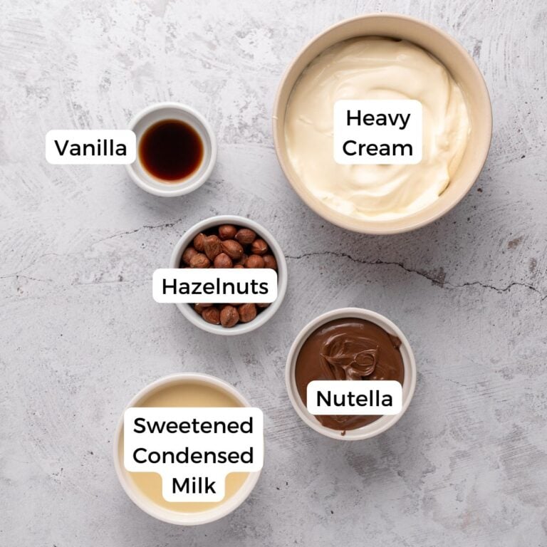 Nutella Ice Cream (No Churn, 4 Ingredients) - A Sweet Thyme