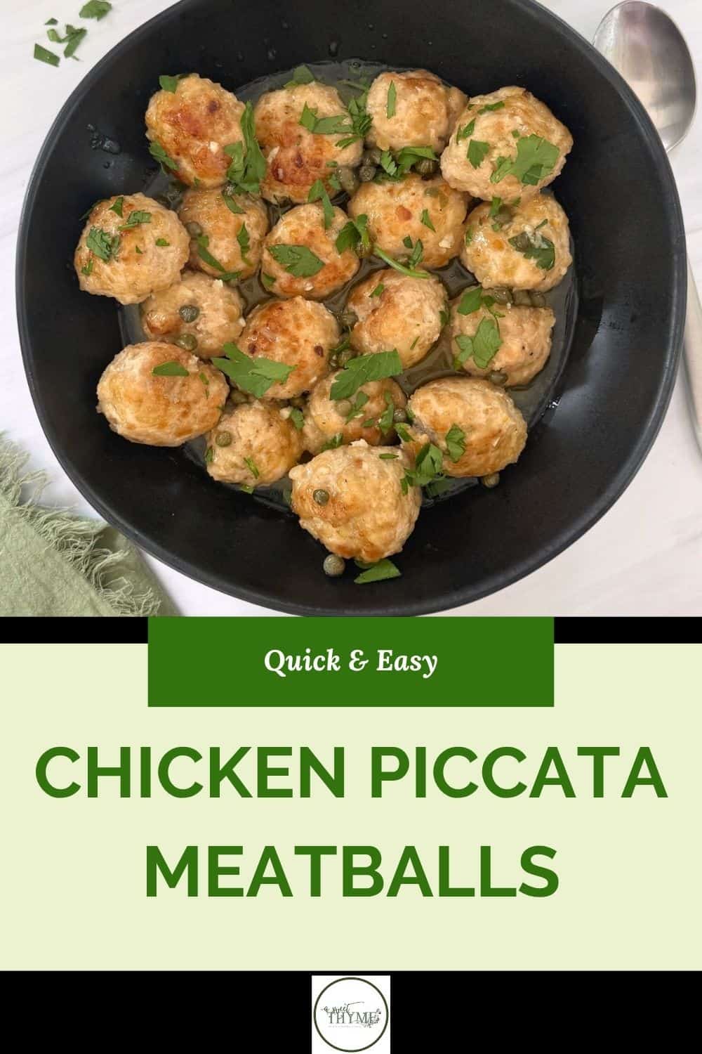 Chicken Piccata Meatballs (GF) - A Sweet Thyme