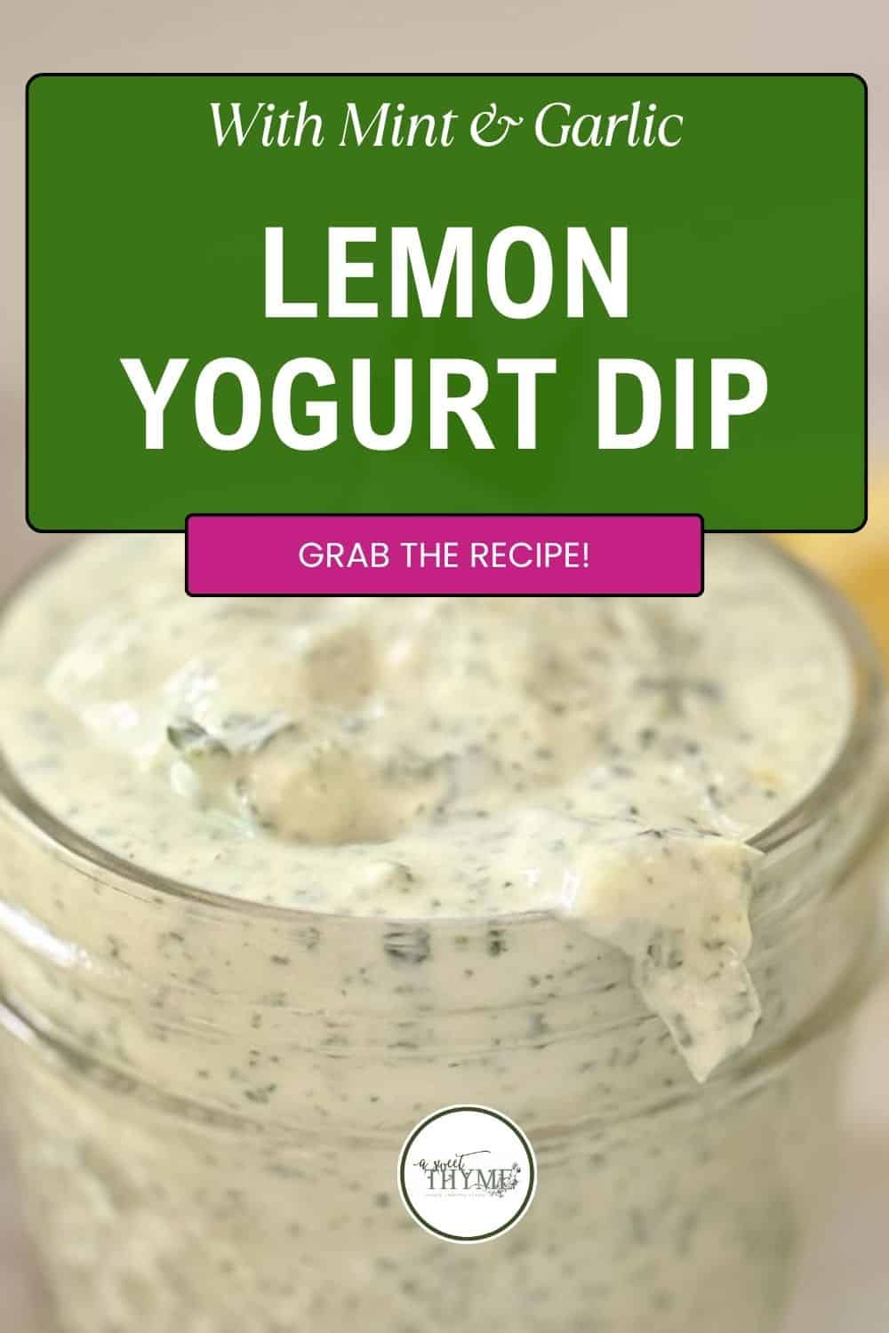 Lemon Yogurt Sauce (With Mint And Garlic) - A Sweet Thyme