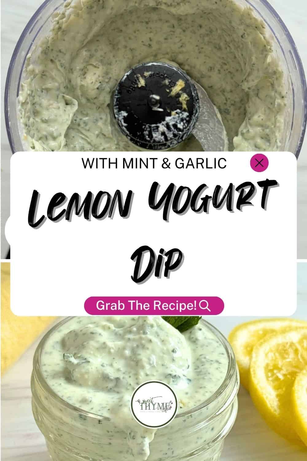 Lemon Yogurt Sauce (With Mint And Garlic) - A Sweet Thyme