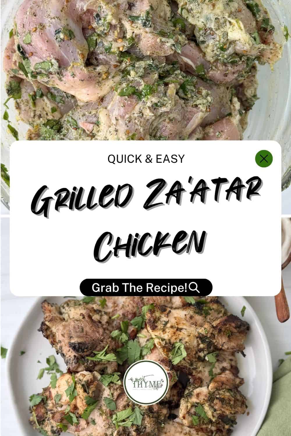 Za'atar Chicken - A Sweet Thyme