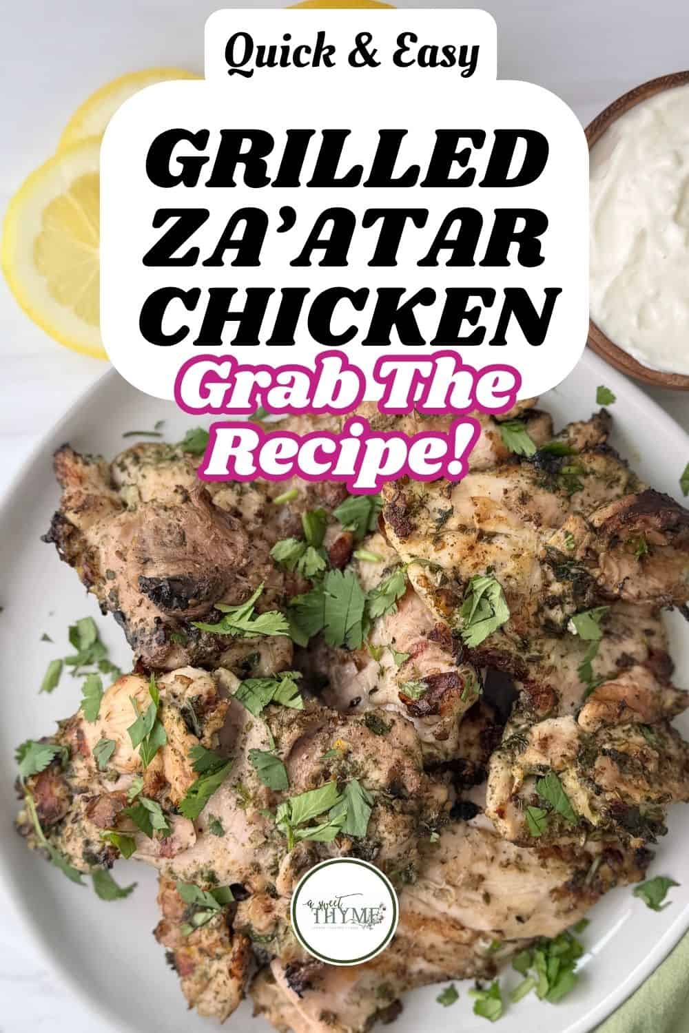 Za'atar Chicken - A Sweet Thyme