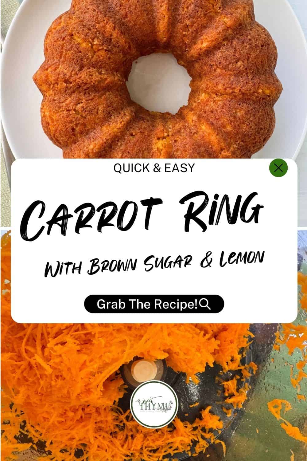 Carrot Ring With Brown Sugar And Lemon - A Sweet Thyme