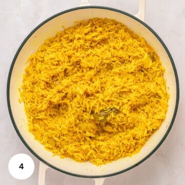 Mediterranean Rice with Turmeric, Almonds, and Raisins - A Sweet Thyme