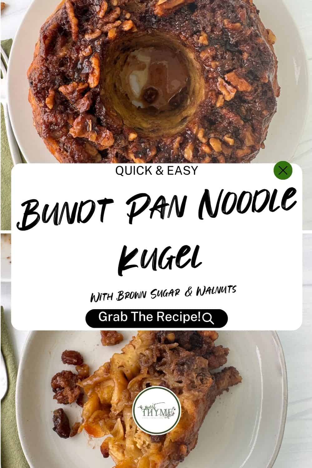 Sweet Noodle Kugel In A Bundt Pan - A Sweet Thyme