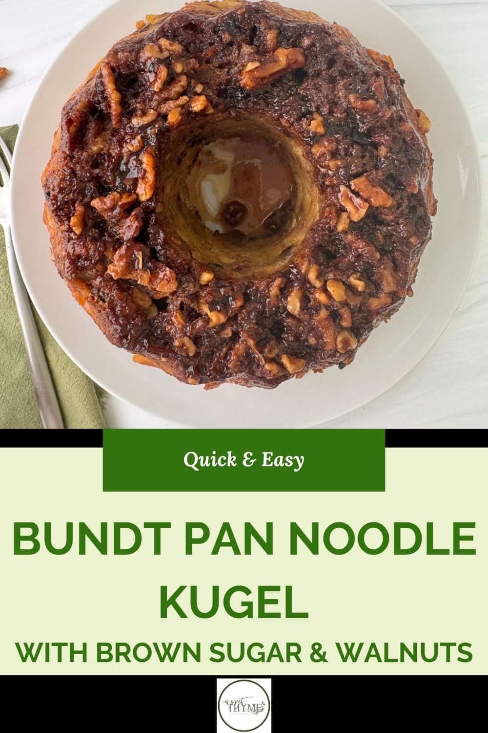 Sweet Noodle Kugel In A Bundt Pan - A Sweet Thyme