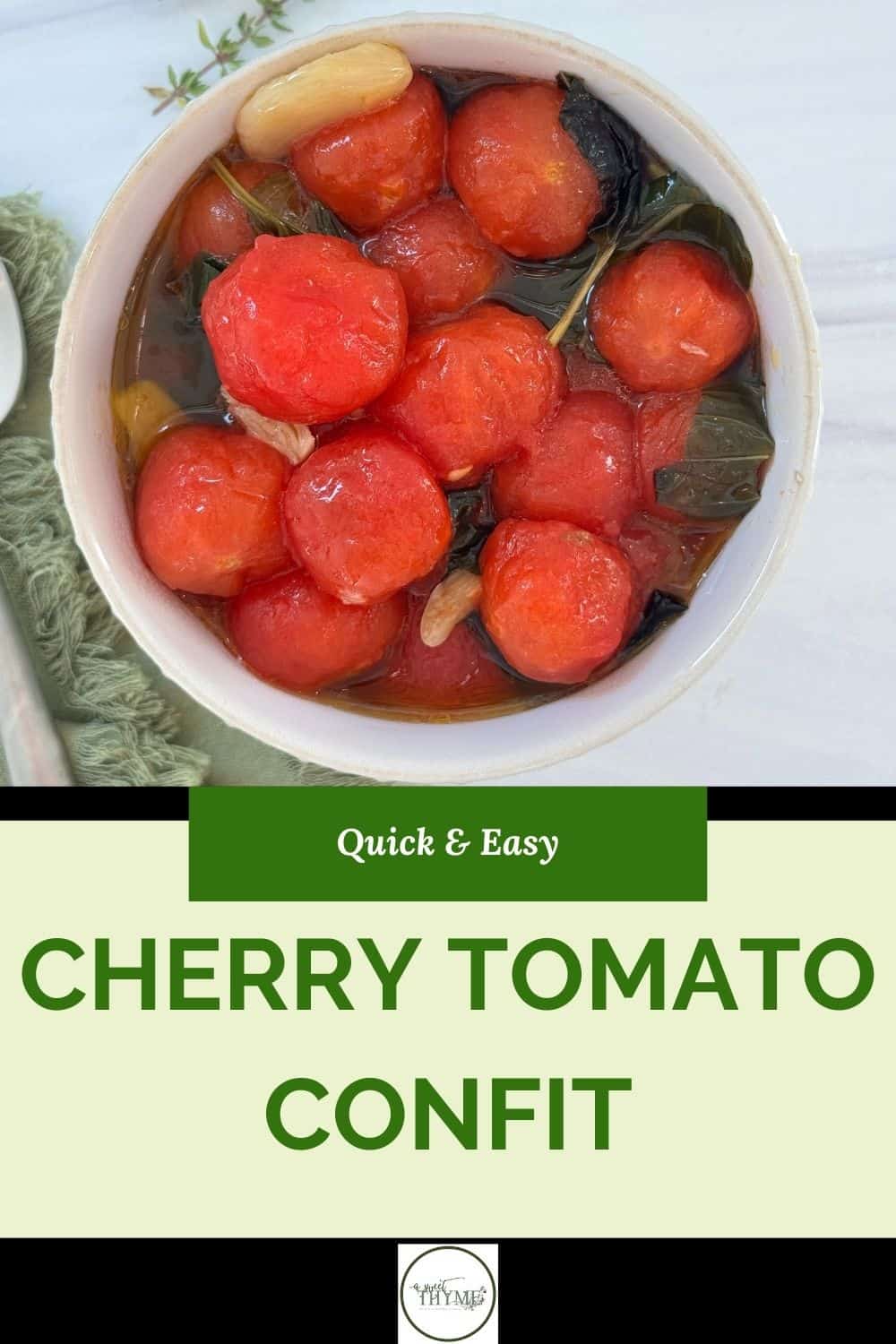 Cherry Tomato Confit With Basil and Thyme (Mediterranean Style ...