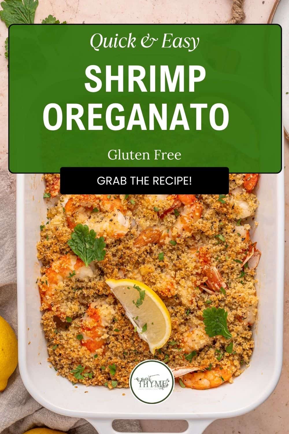 Classic Shrimp Oreganata (Gluten-Free) - A Sweet Thyme