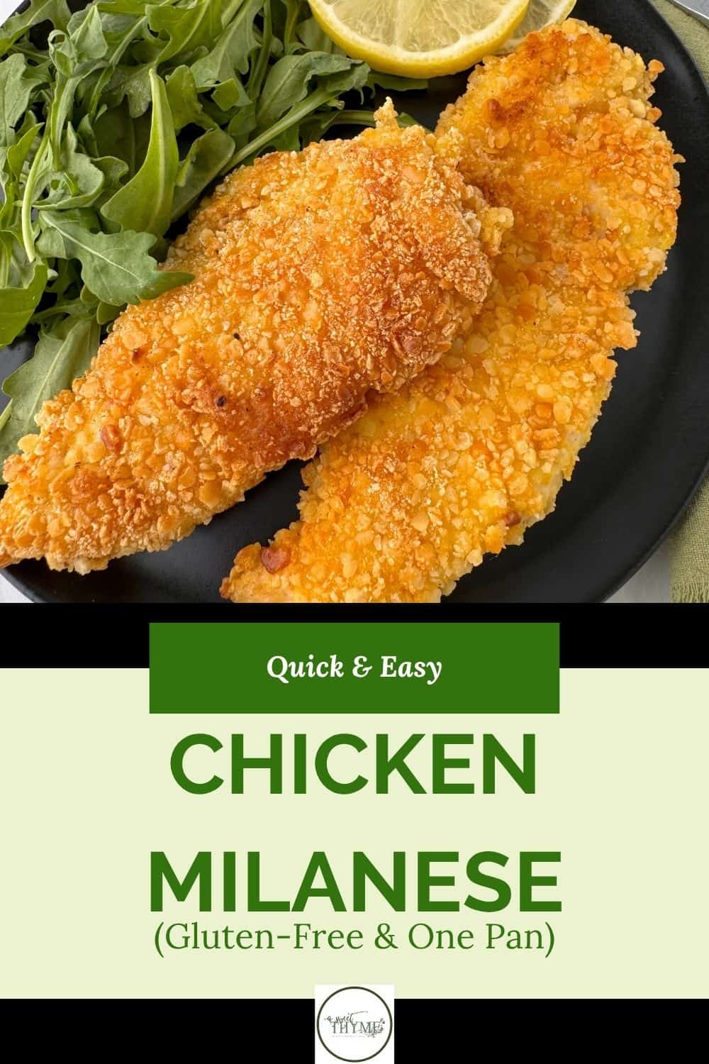 Italian Breaded Chicken (Chicken Milanese, GF) - A Sweet Thyme