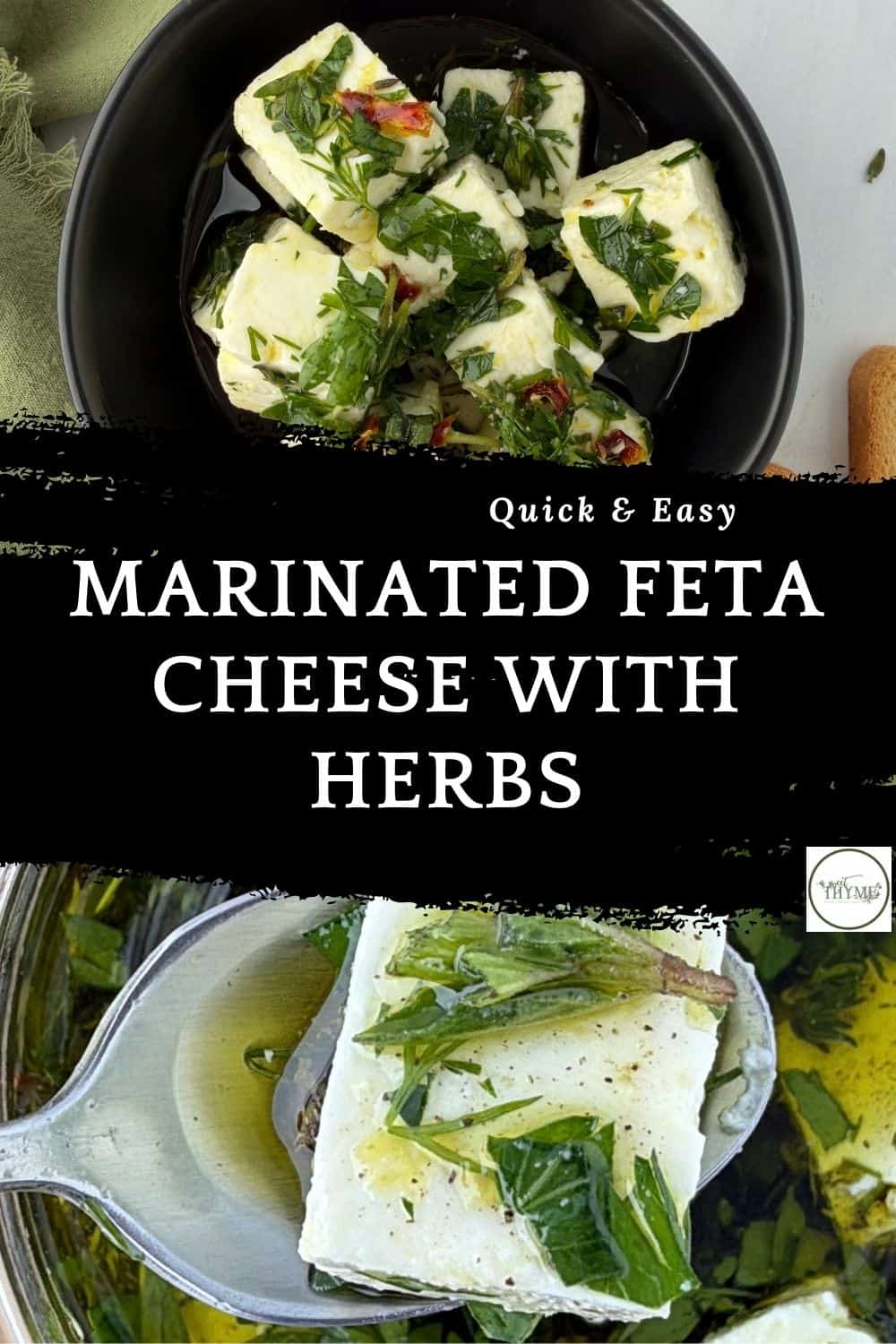 5-Minute Marinated Feta Cheese With Herbs - A Sweet Thyme
