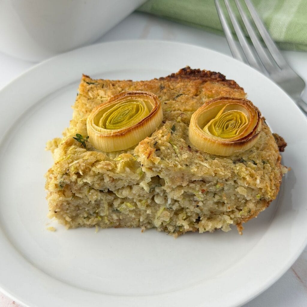 Zucchini Kugel (Passover Zucchini Casserole with Leeks) - A Sweet Thyme